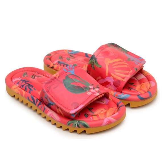 FARM Rio | Shoes | Farm Rio Pink Fruits Puffy Slide Sandal Size 8 ...